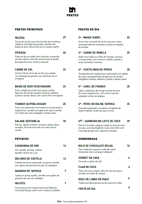 Cardápio: Fitó | VEJA SÃO PAULO