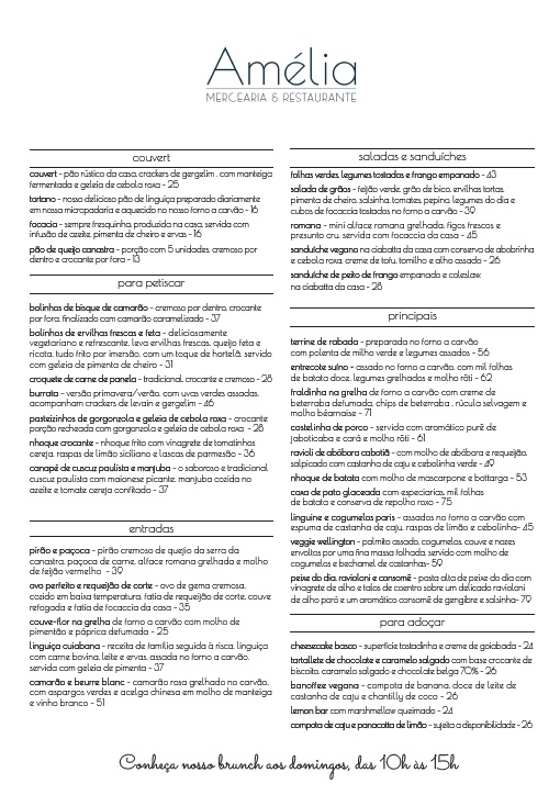 De tão variado, cardápio do Amélia parece uma “colagem de memórias ...